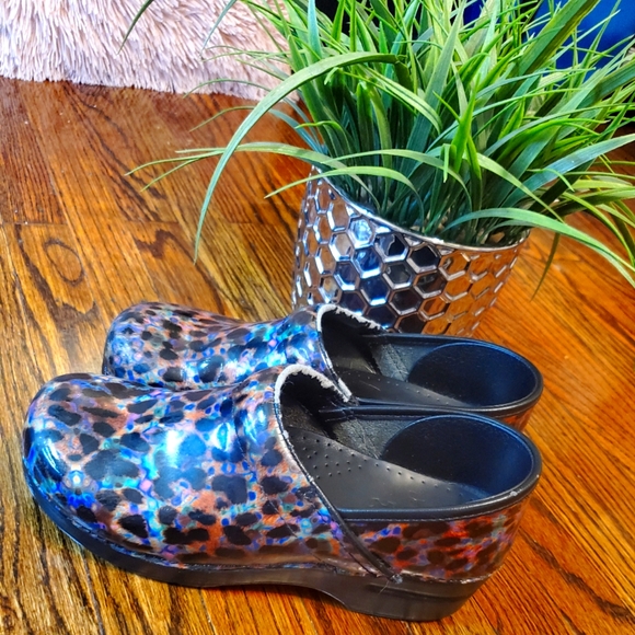 Dansko | Shoes | Dansko Rainbow Leopard Print Multicolor Patent Leather ...